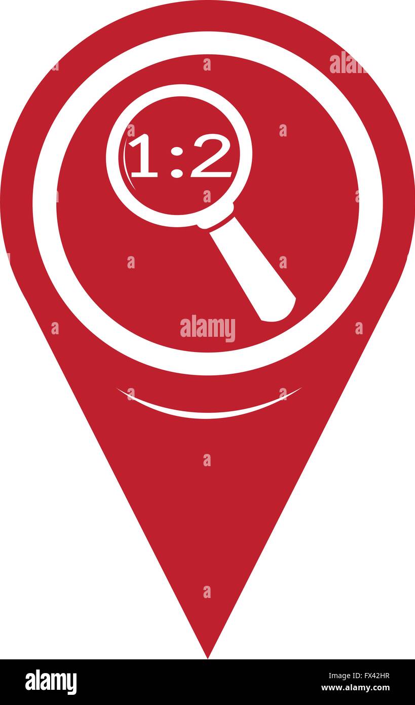 Map Pin Pointer Magnifying Glass Icon Stock Vector Image & Art - Alamy