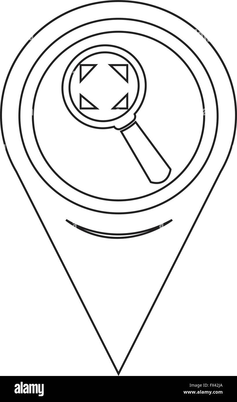 Magnifying glass pointer Black and White Stock Photos & Images - Alamy