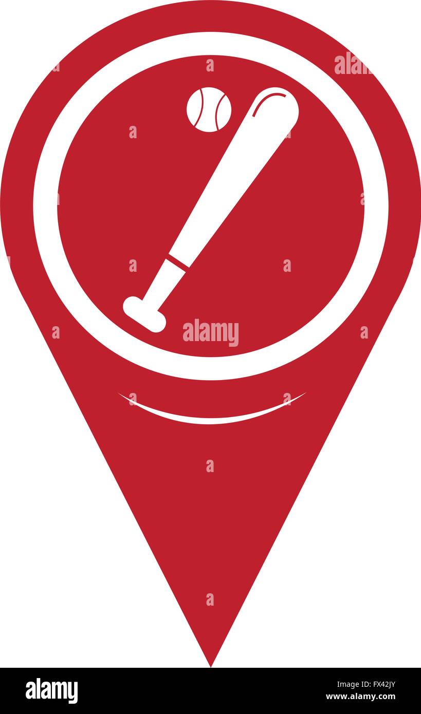 Map Pin Pointer Baseball Icon Stock Vector Image & Art - Alamy