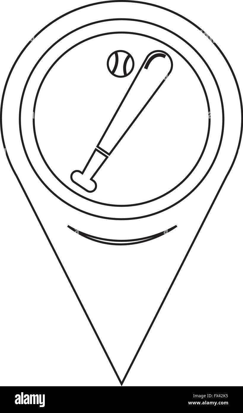 Map Pin Pointer Baseball Icon Stock Vector Image & Art - Alamy