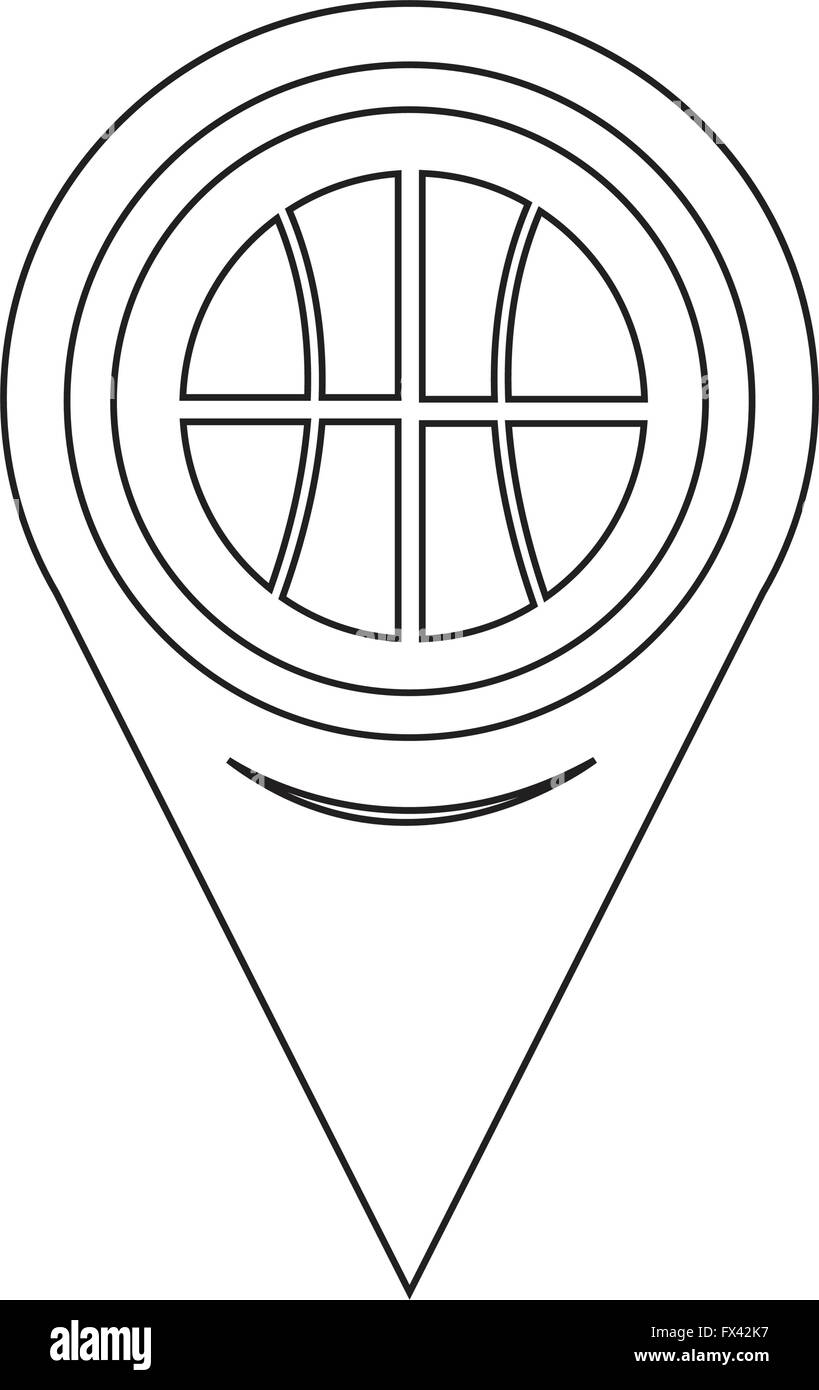 Map Pin Pointer Basketball icon Stock Vector Image & Art - Alamy