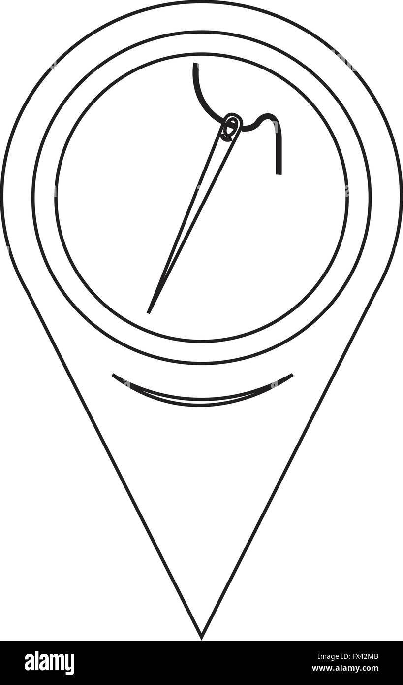 Map Pin Pointer Needle with thread icon Stock Vector Image & Art - Alamy