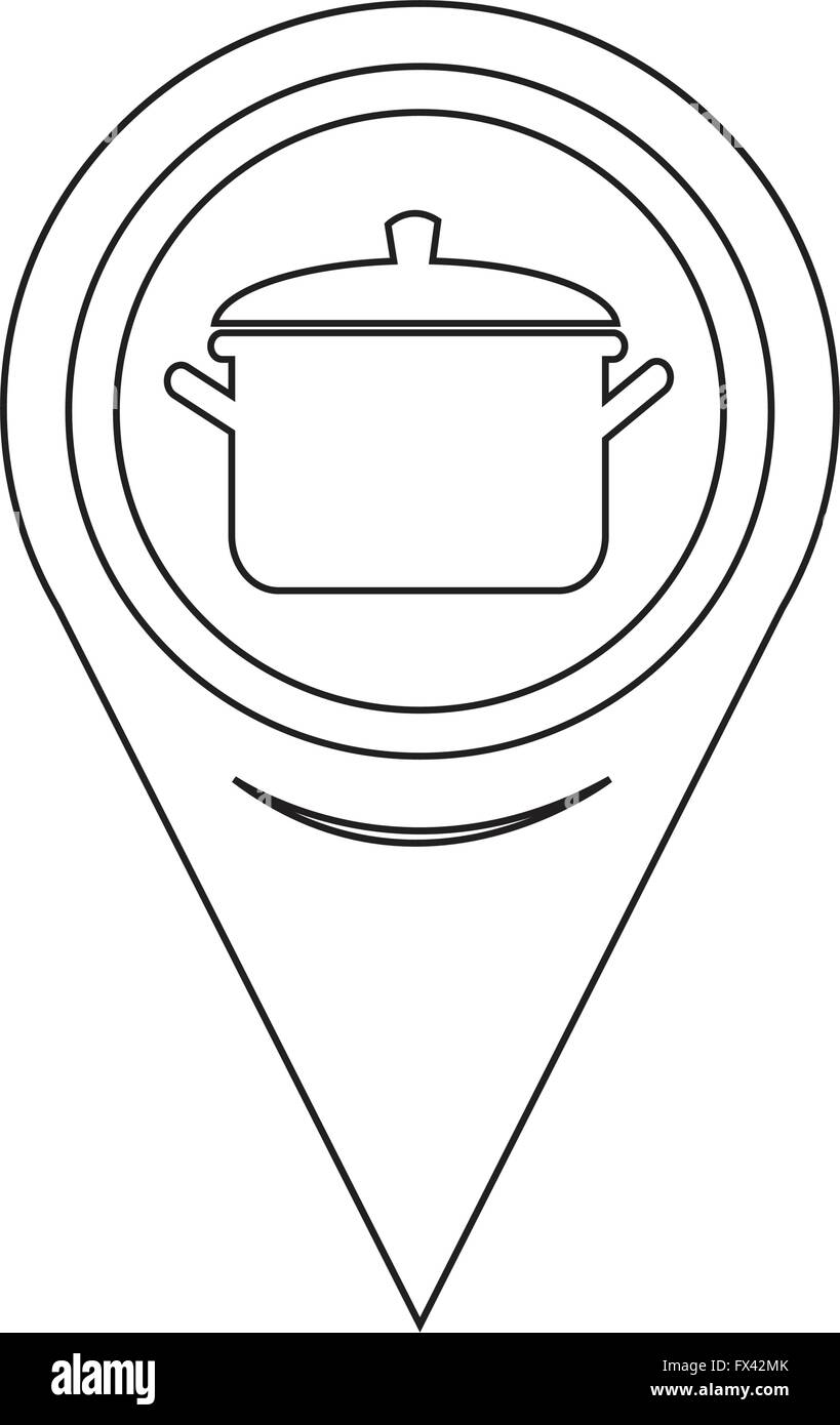 Map pin pointer pot icon hi-res stock photography and images - Alamy