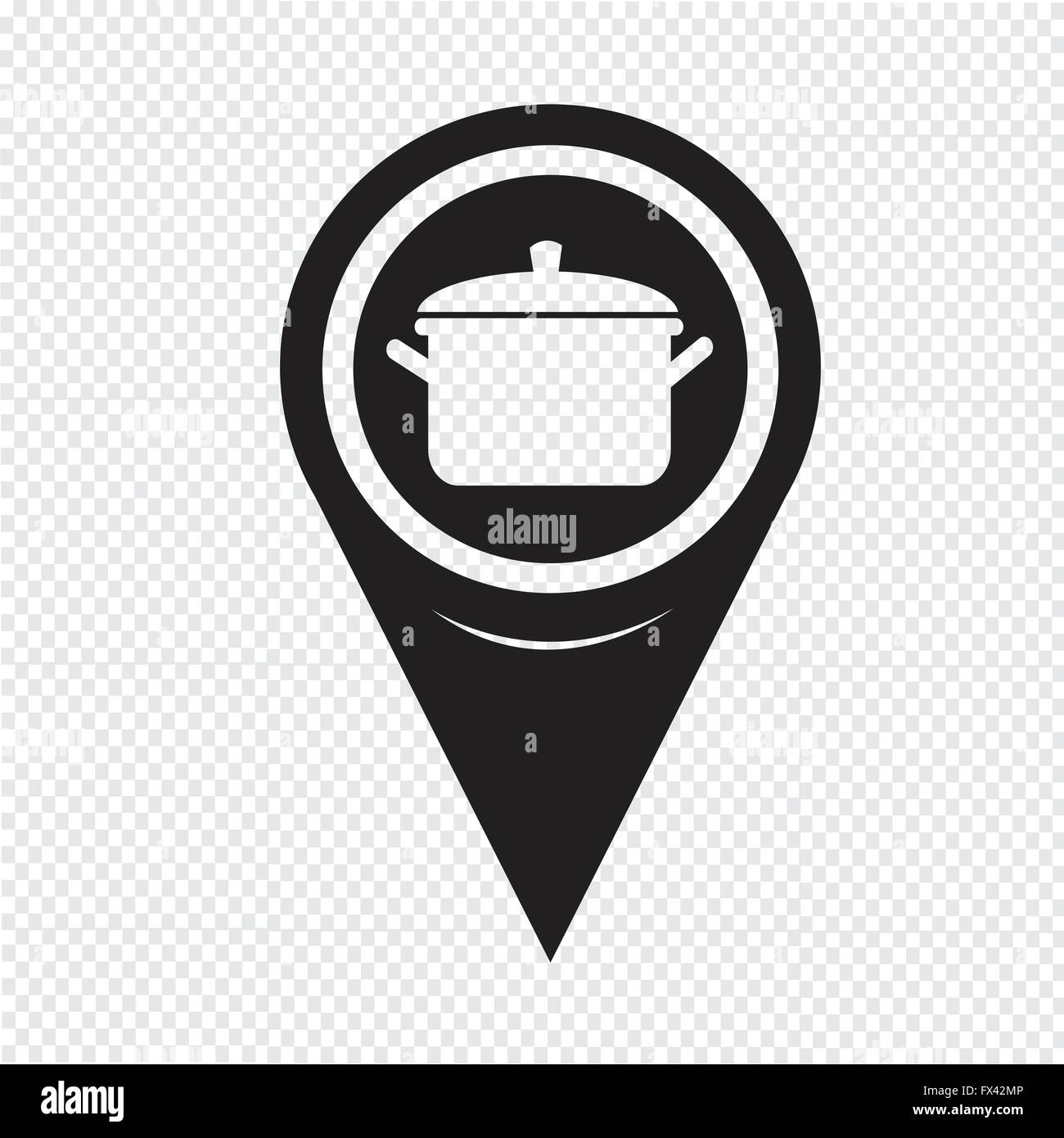 Map pin pointer pot icon hi-res stock photography and images - Alamy