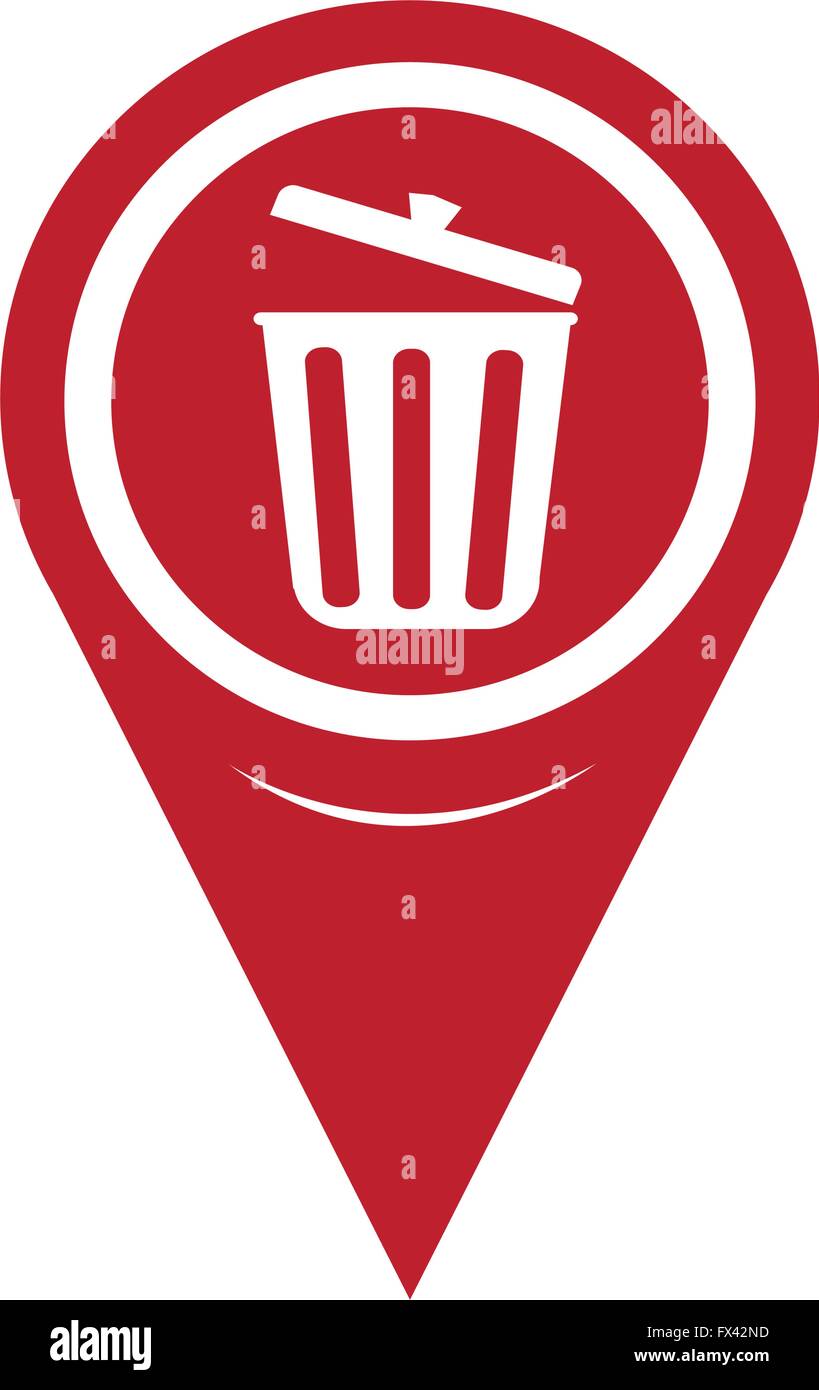 Map Pin Pointer trash icon Stock Vector Image & Art - Alamy