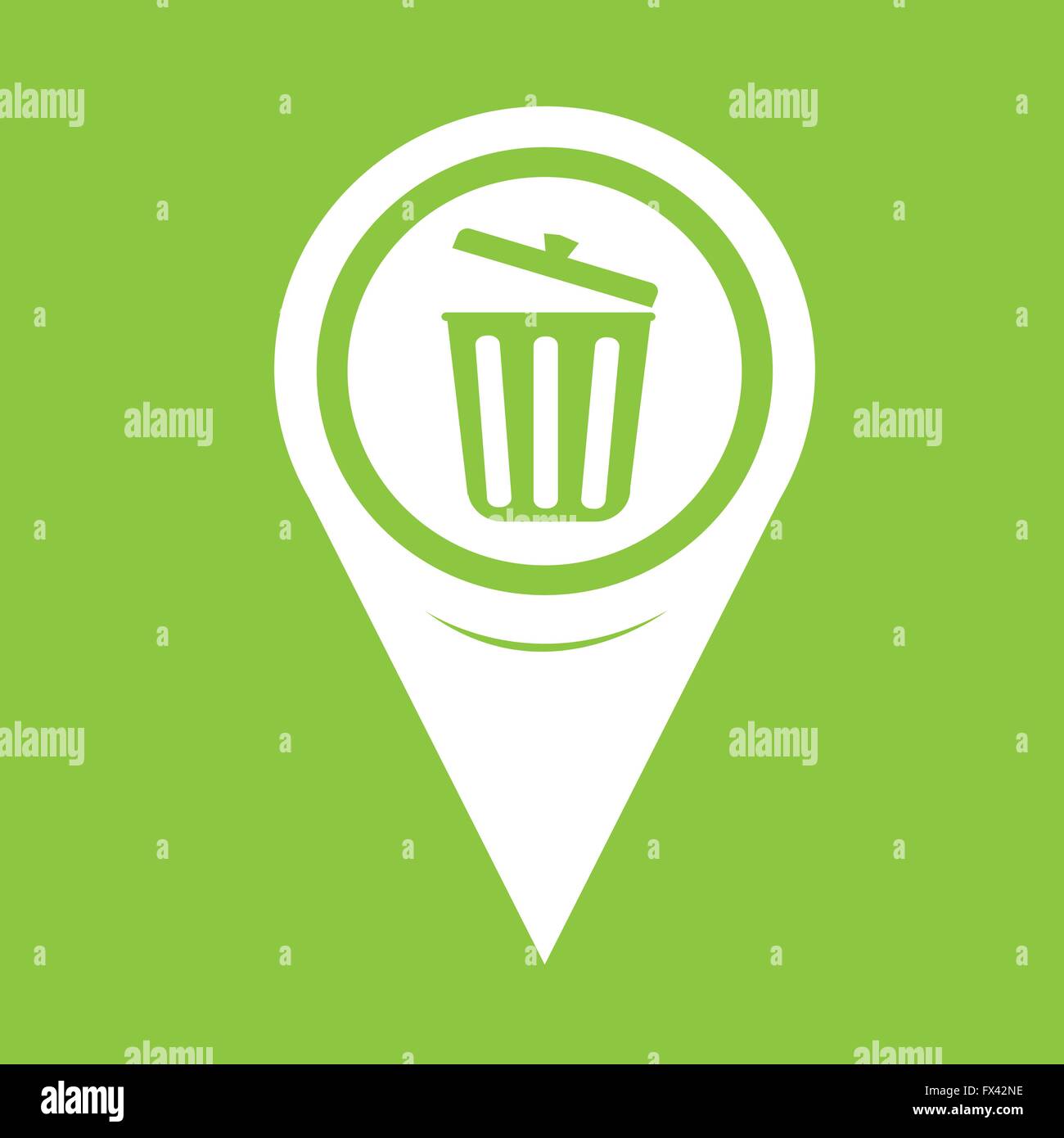 Map pointer bin icon hi-res stock photography and images - Alamy