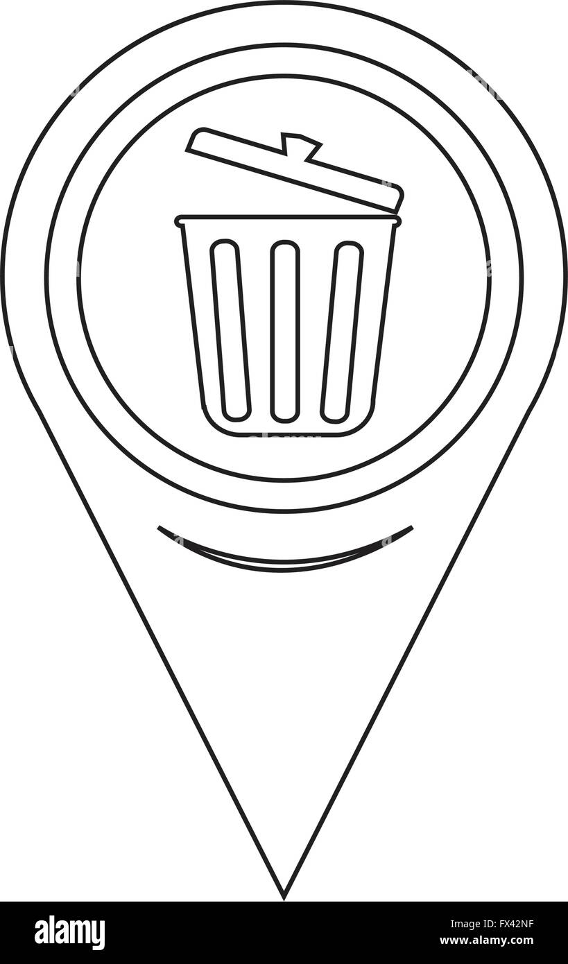 Map pointer bin icon Stock Vector Images - Alamy