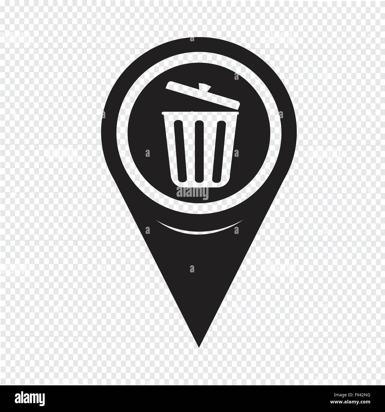 Map Pin Pointer trash icon Stock Vector Image & Art - Alamy