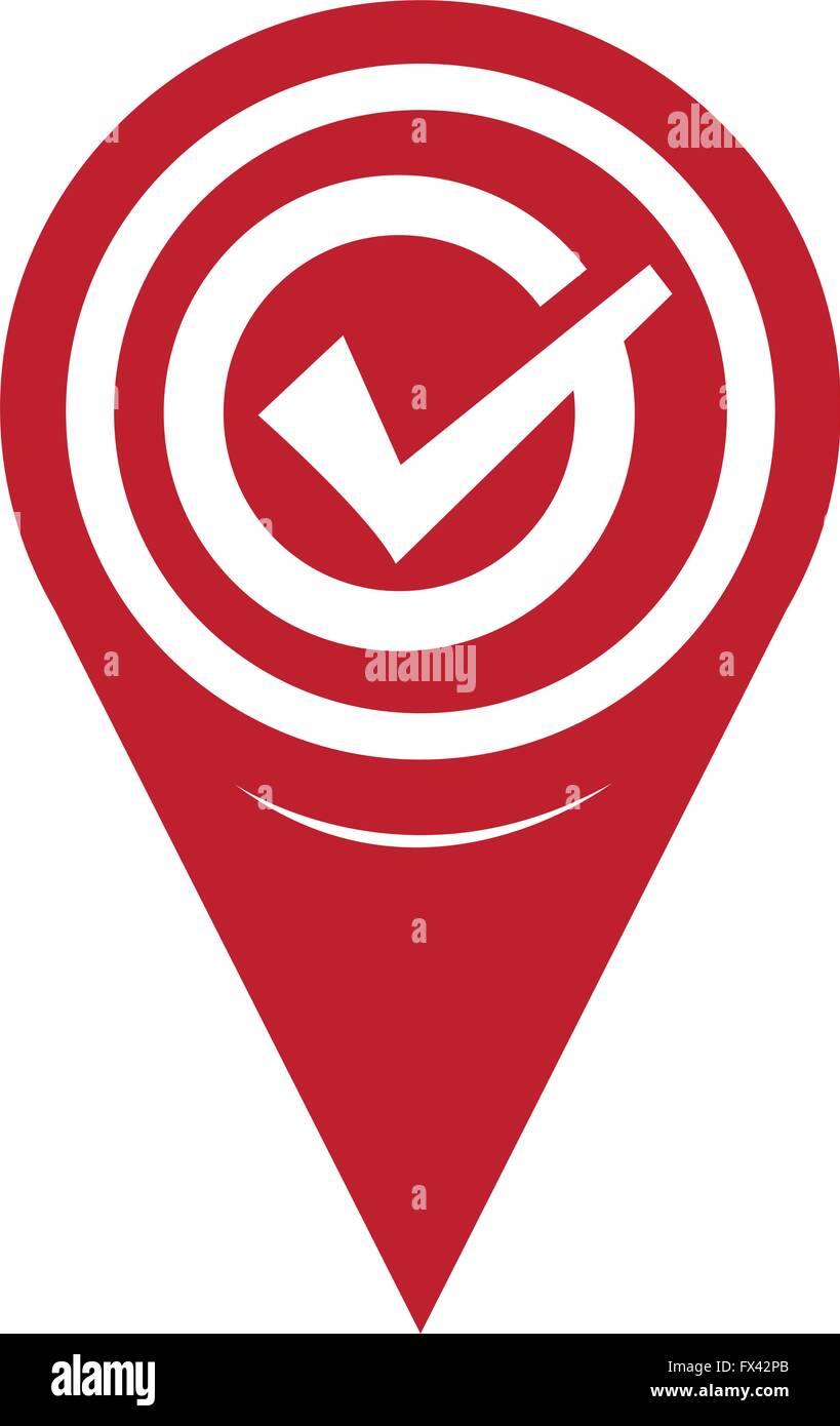 Map Pin Pointer Tick icon Stock Vector Image & Art - Alamy