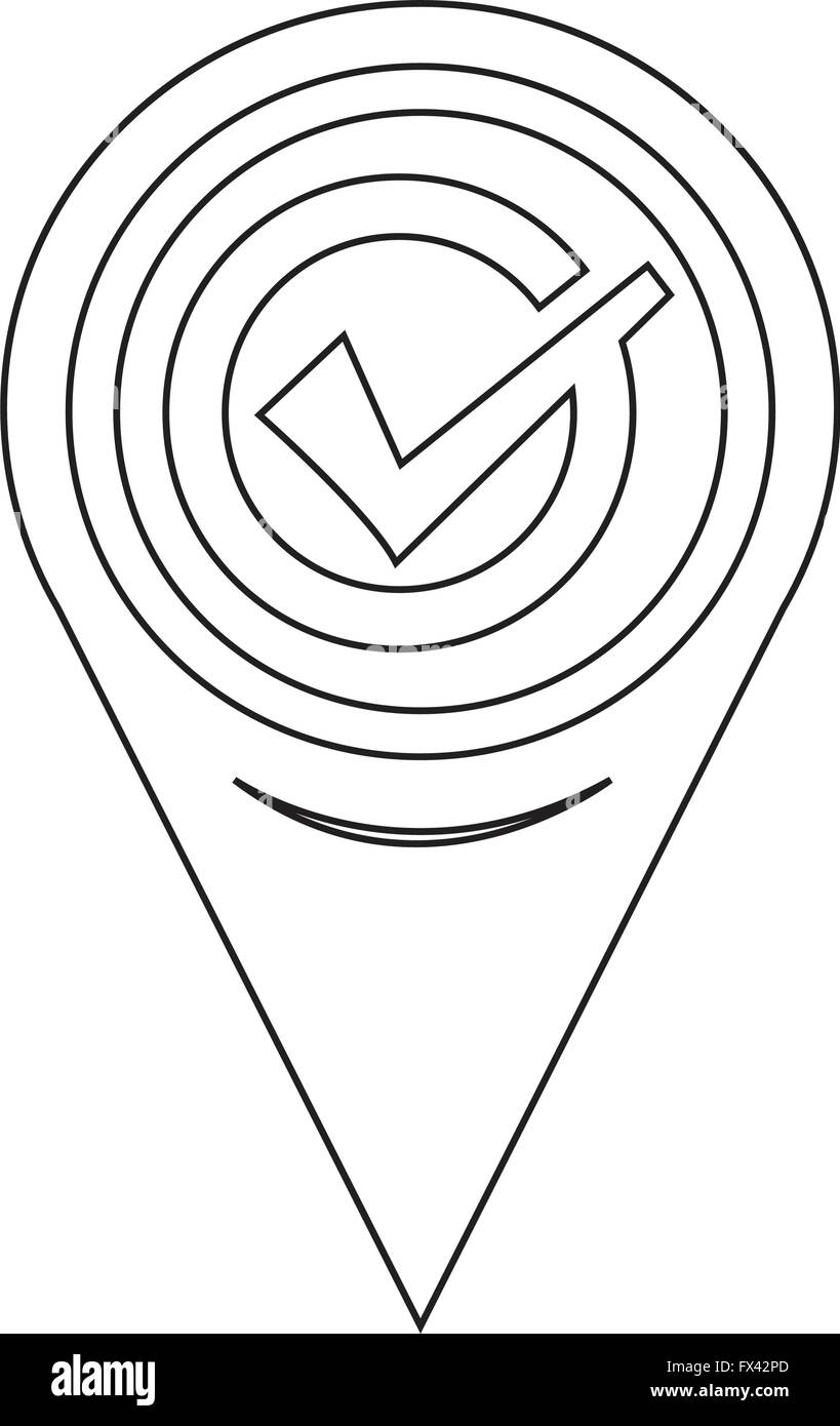 Map Pin Pointer Tick icon Stock Vector Image & Art - Alamy