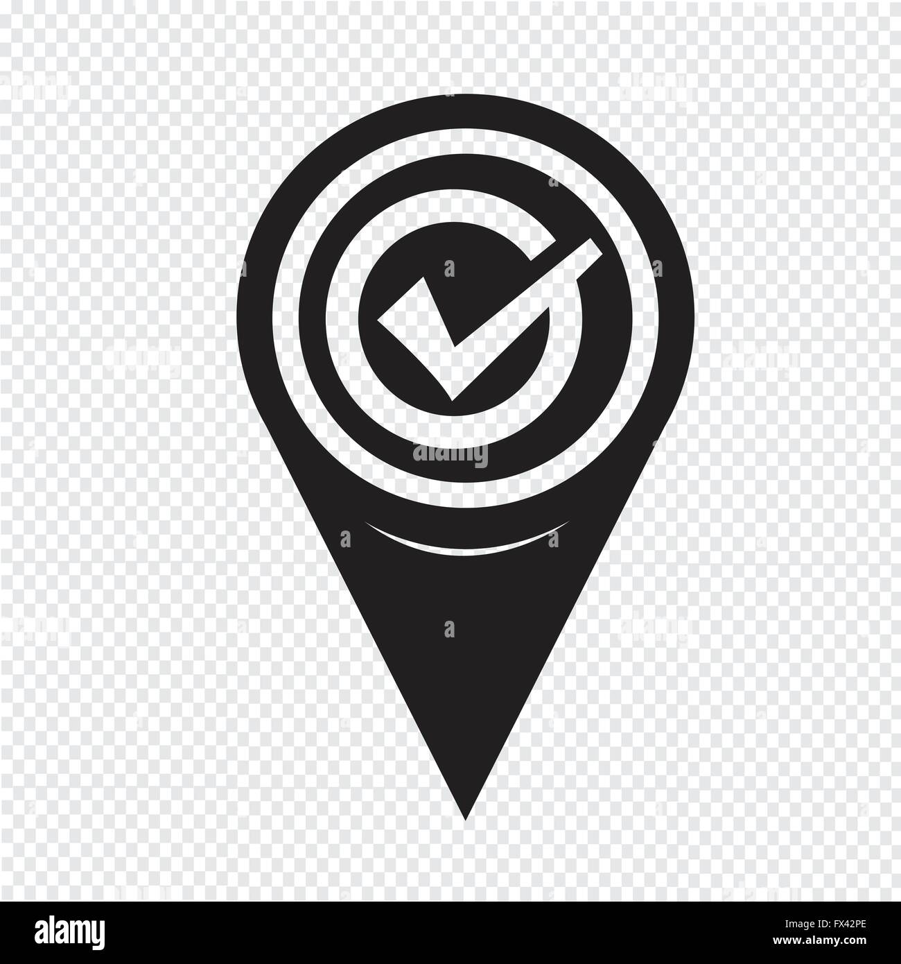 Map Pin Pointer Tick icon Stock Vector Image & Art - Alamy