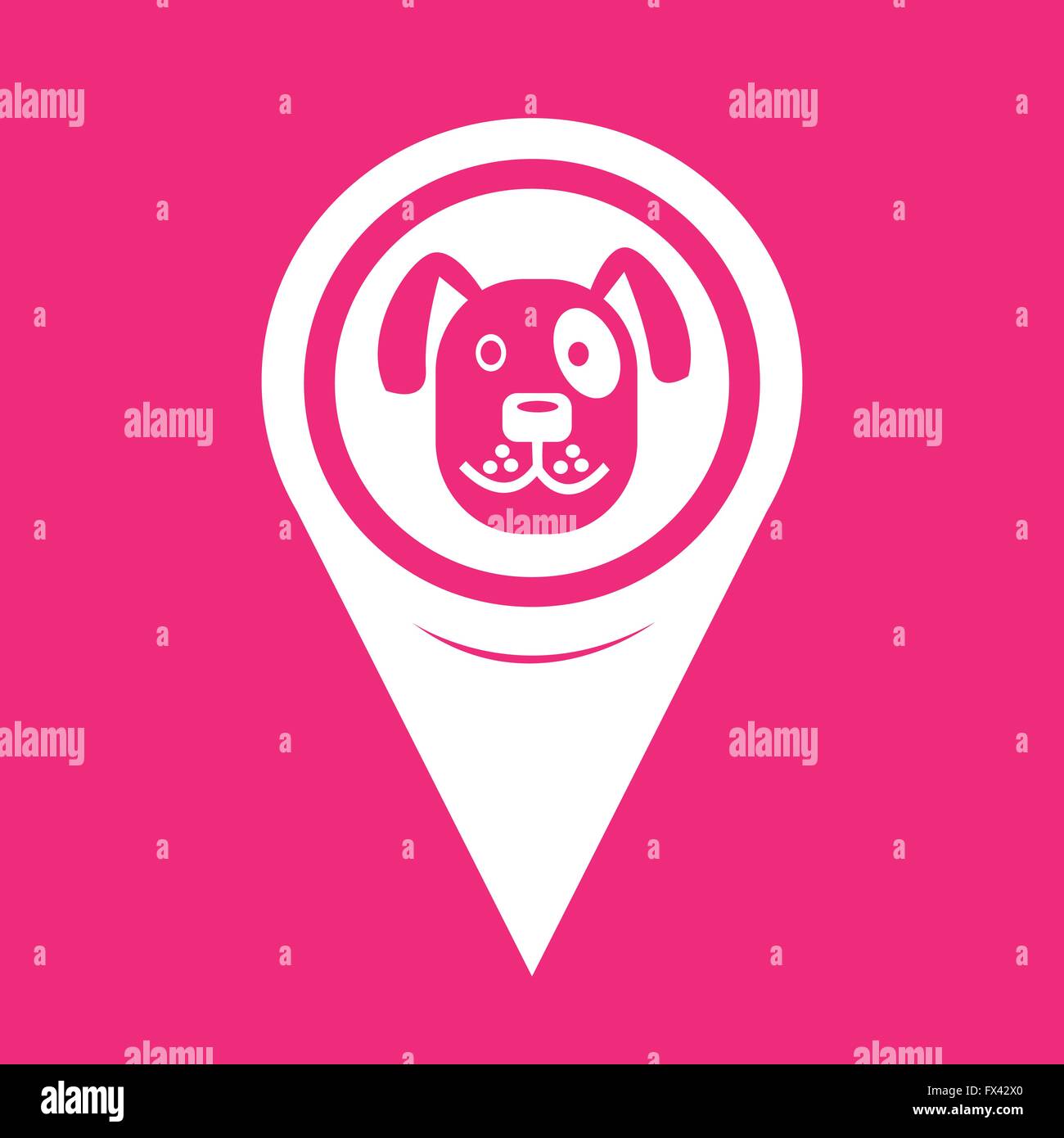 Map Pin Pointer Dog icon Stock Vector Image & Art - Alamy