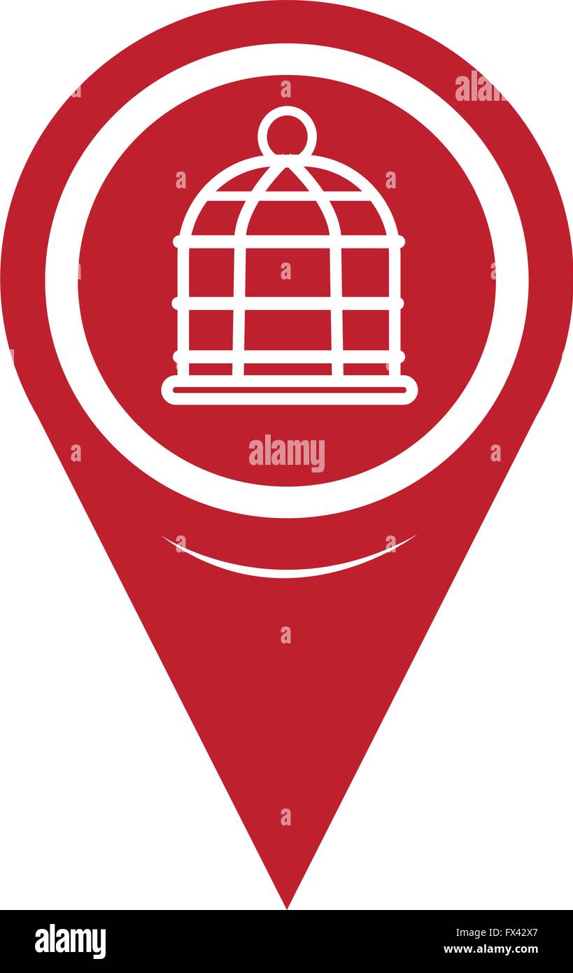 Map Pin Pointer bird cage icon Stock Vector Image & Art - Alamy