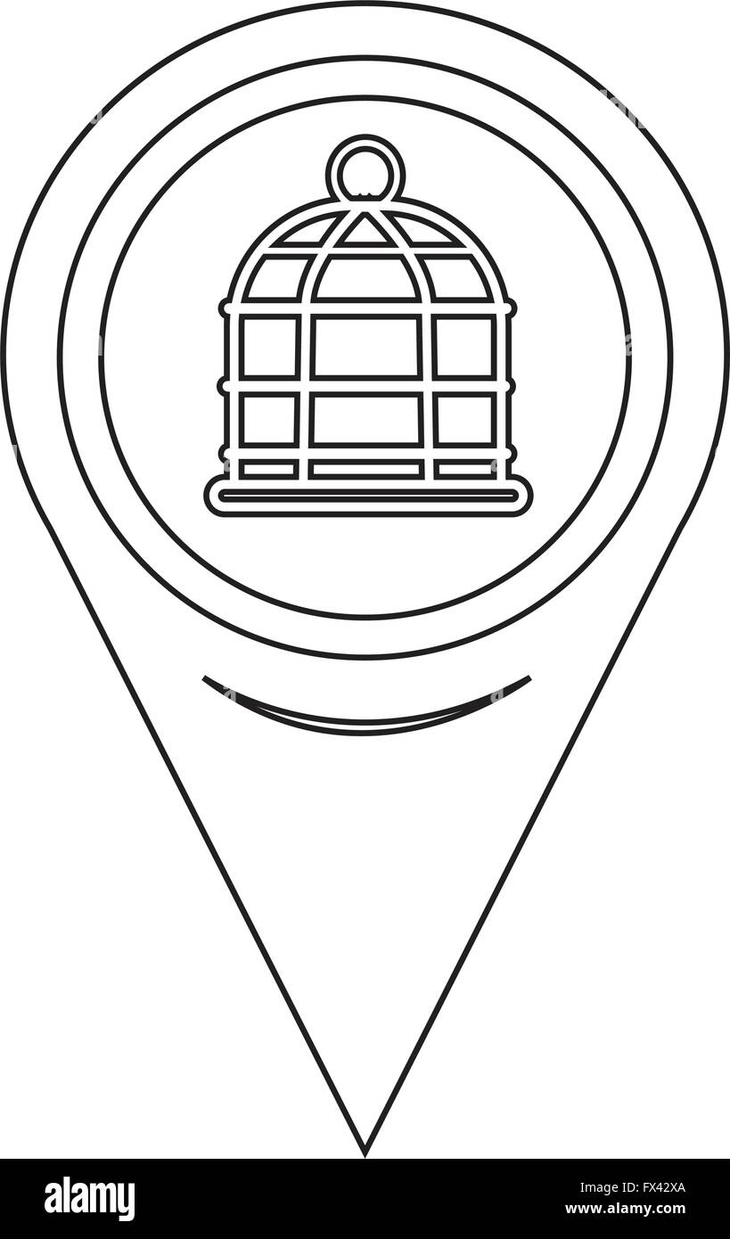 Map Pin Pointer bird cage icon Stock Vector Image & Art - Alamy