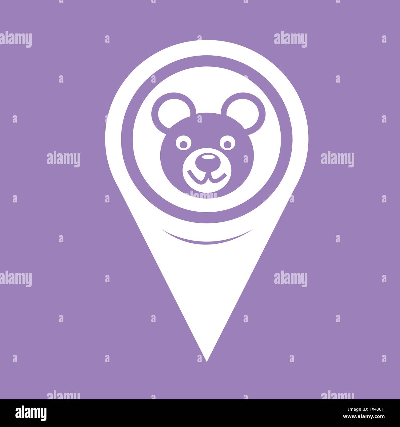 Map Pin Pointer Bear Icon Stock Vector Image & Art - Alamy