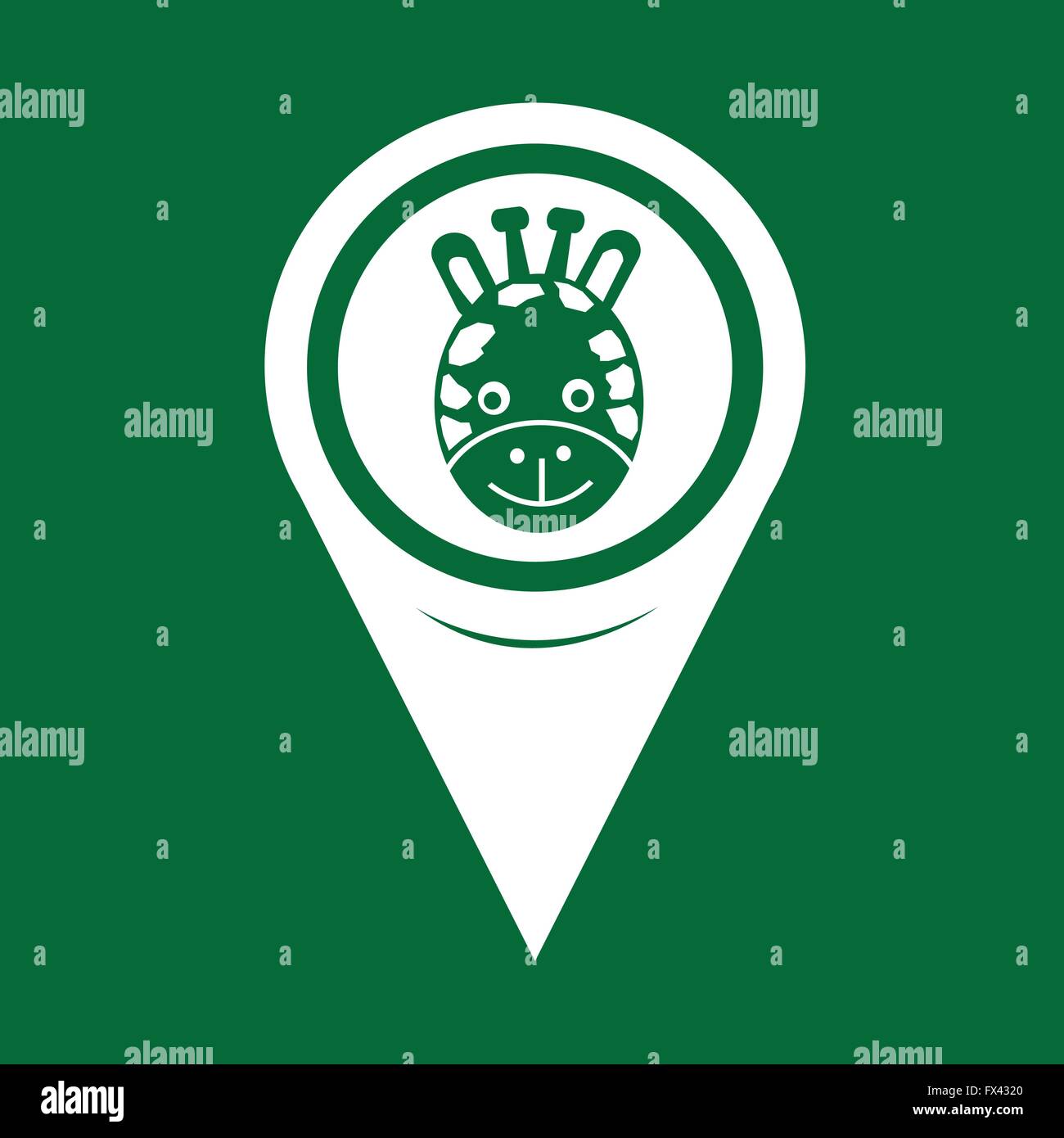 Map Pin Pointer Giraffe Face Icon Stock Vector Image & Art - Alamy