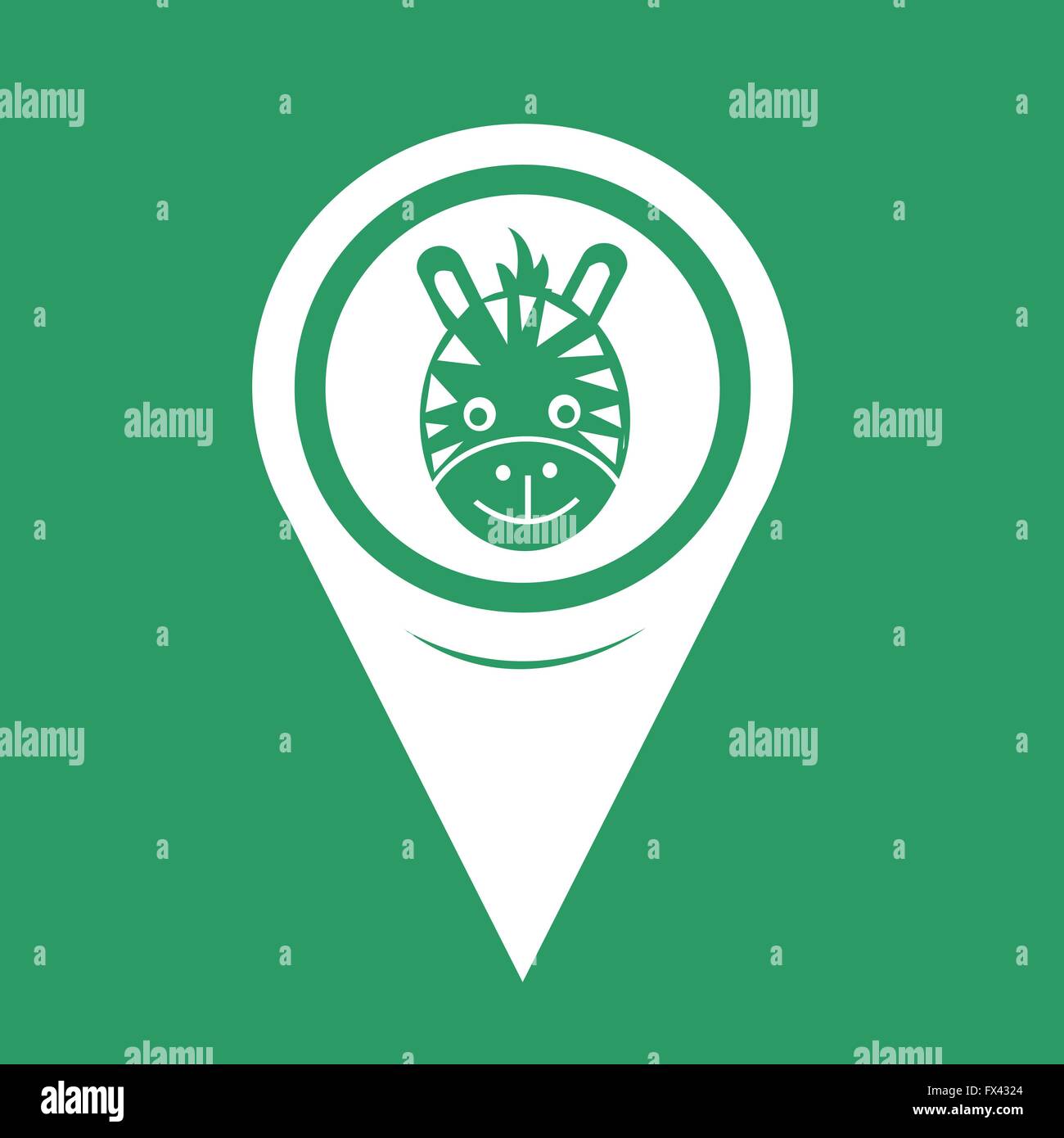 Map Pin Pointer Giraffe Face Icon Stock Vector Image & Art - Alamy