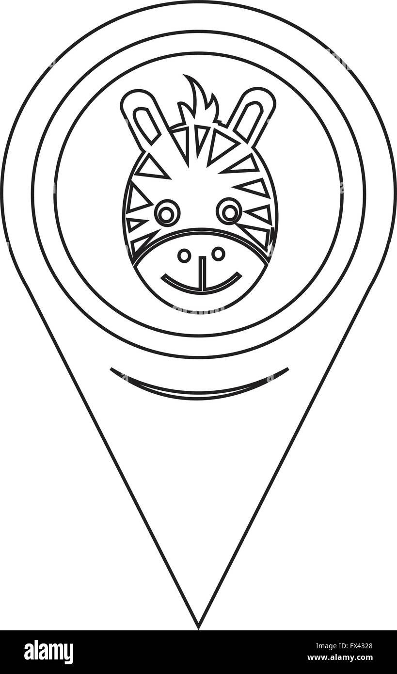 Map Pin Pointer Giraffe Face Icon Stock Vector Image & Art - Alamy