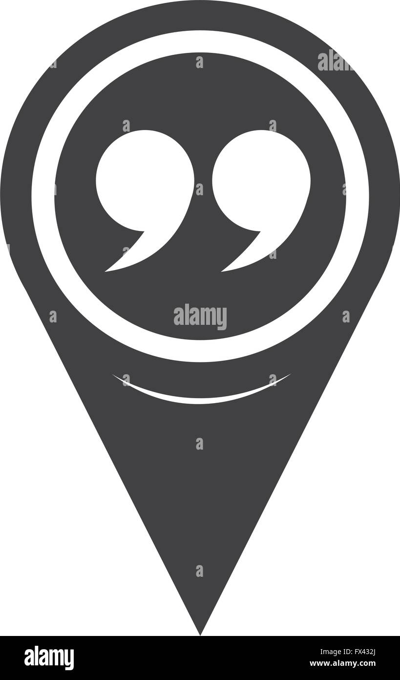 Map Pin Pointer Quotation mark symbol Icon Stock Vector Image & Art - Alamy