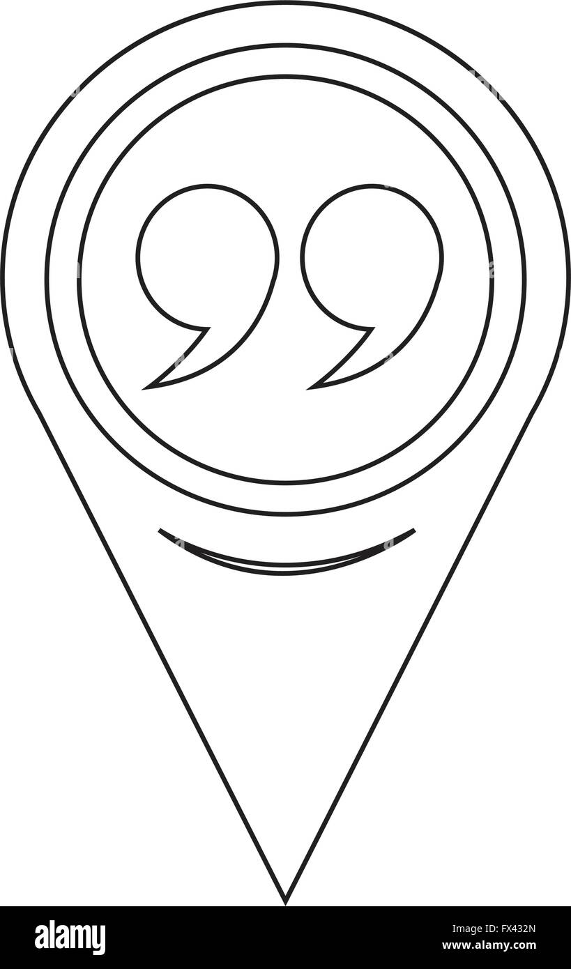 Map Pin Pointer Quotation mark symbol Icon Stock Vector Image & Art - Alamy