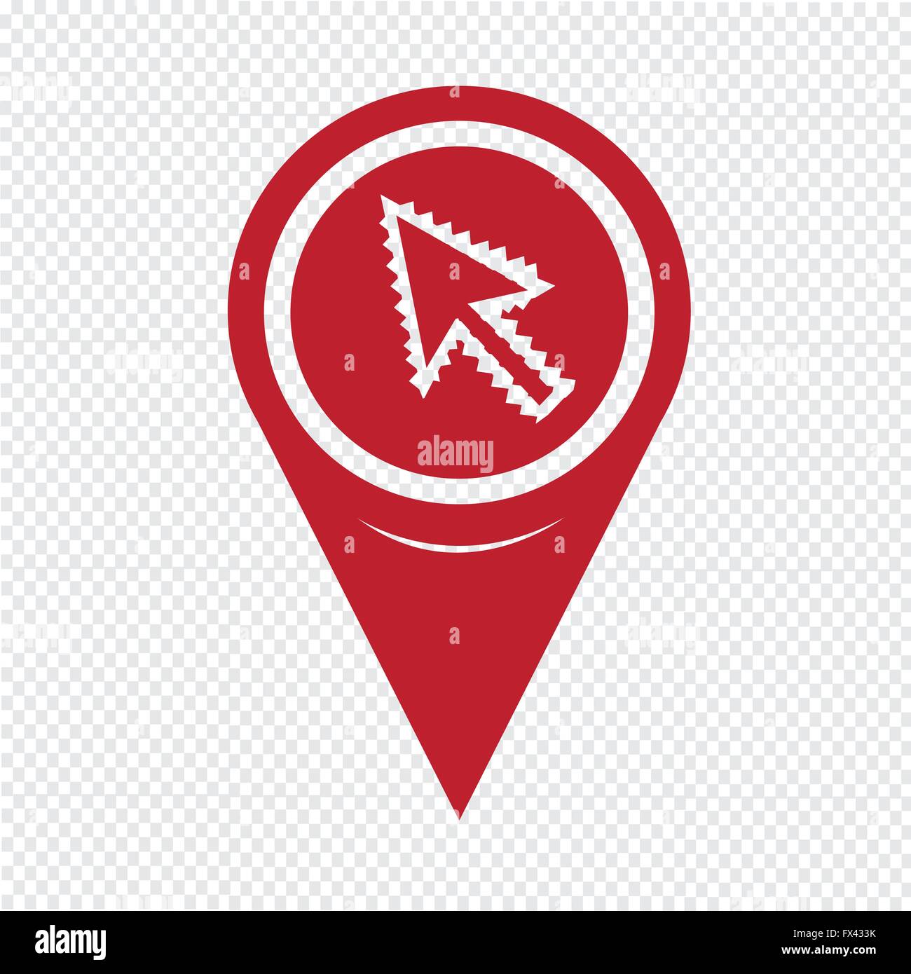 Map Pin Pointer Arrow cursor Icon Stock Vector Image & Art - Alamy