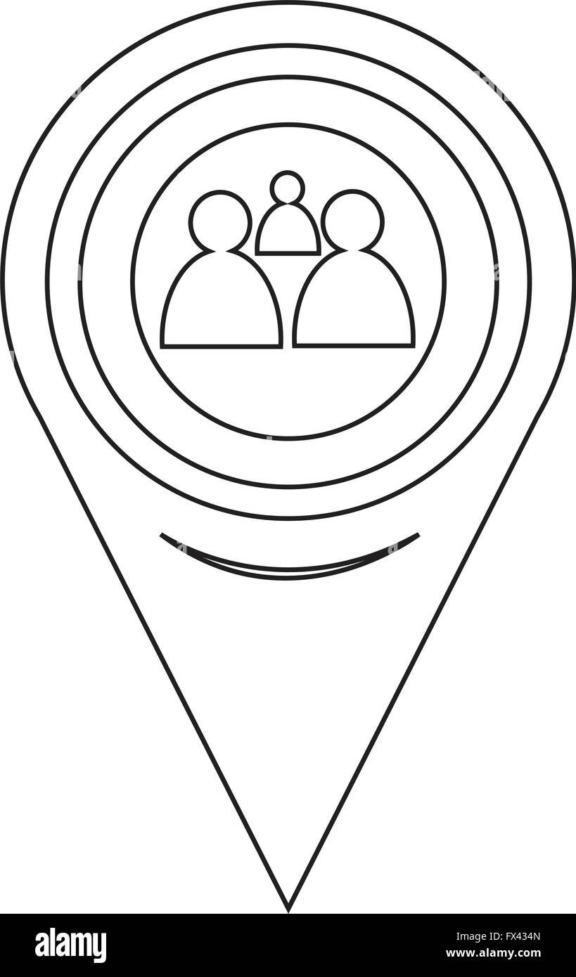 Map Pin Pointer Group of people icon Stock Vector Image & Art - Alamy