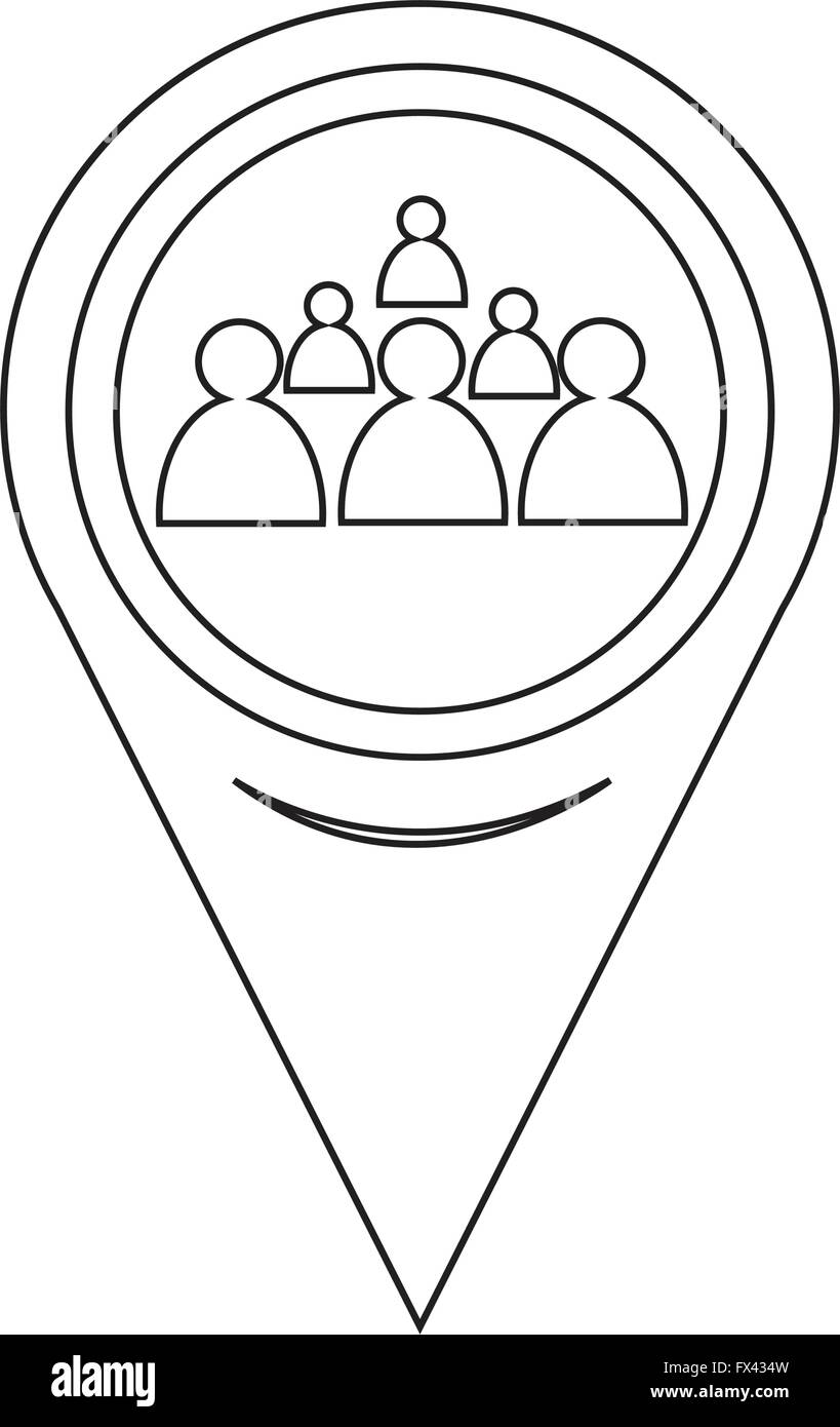 Map Pin Pointer Group of people icon Stock Vector Image & Art - Alamy