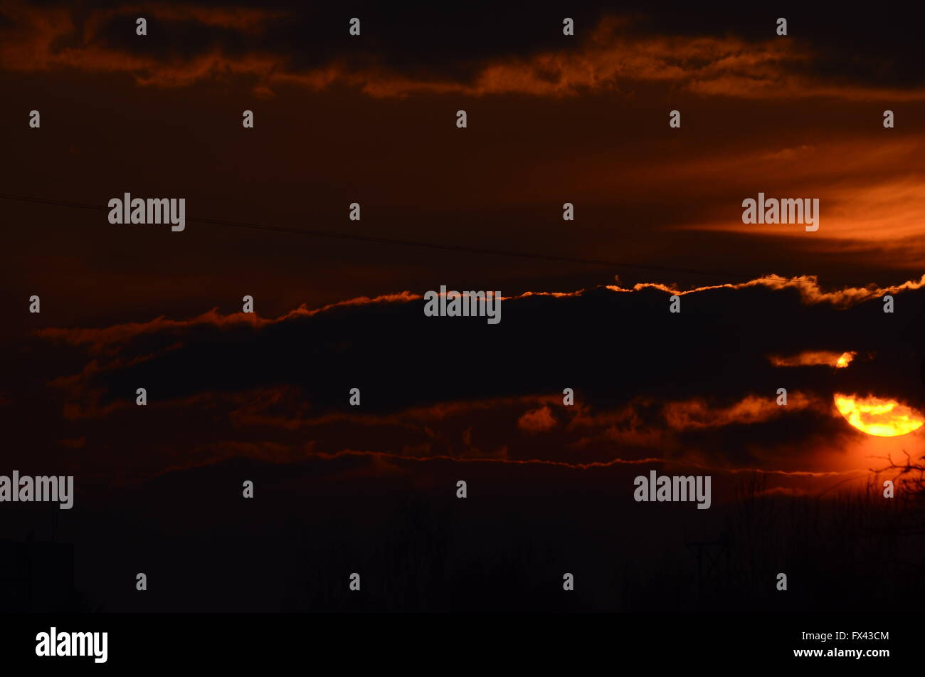 Beautiful sunset gold Stock Photo - Alamy