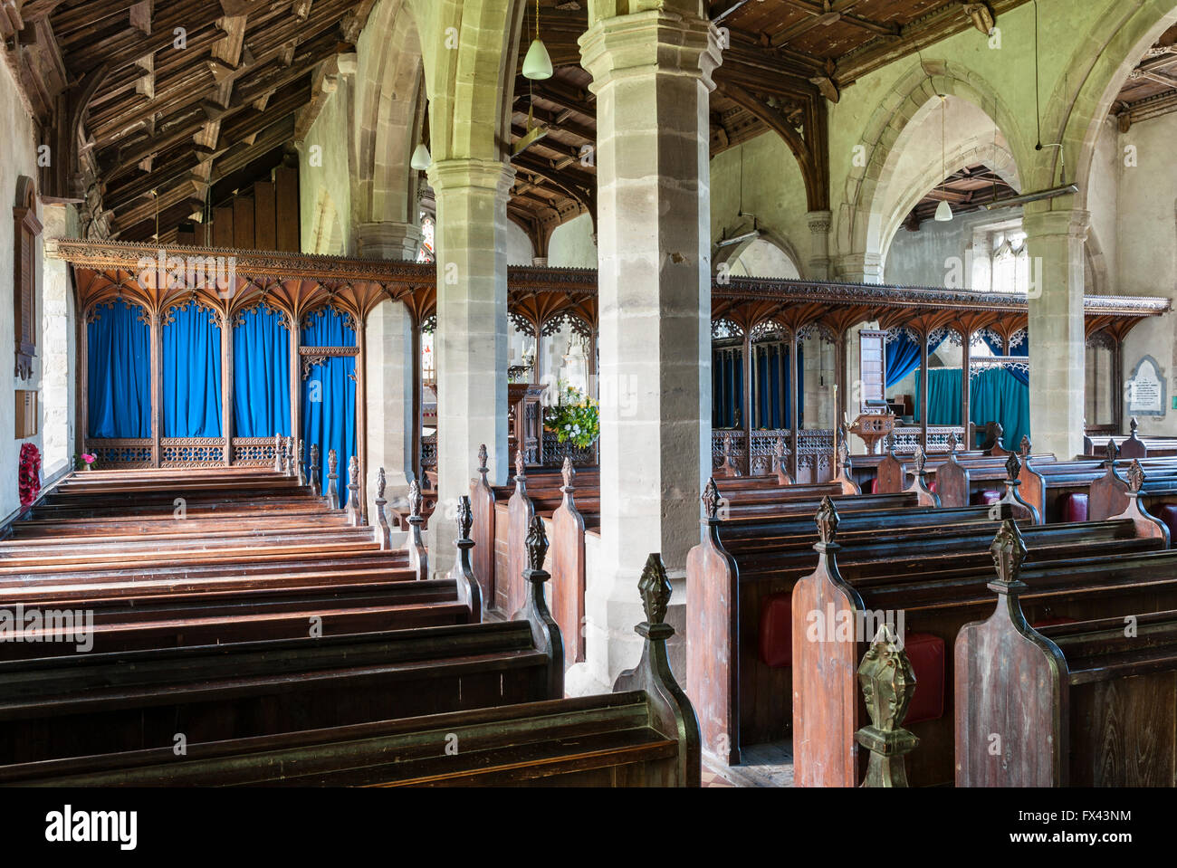 St Stephen's Church, Old Radnor, Powys, UK. The late fifteenth century ...