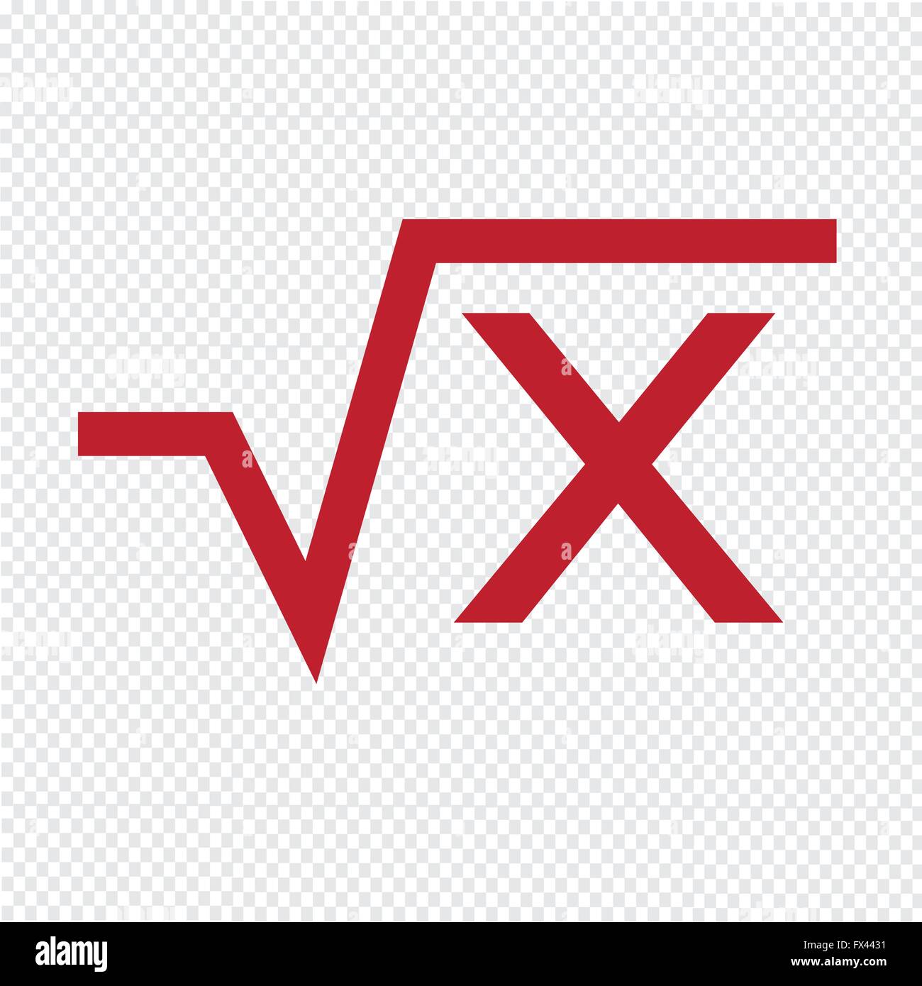 Square root equation icon Illustration Art Stock Vector Image & Art - Alamy