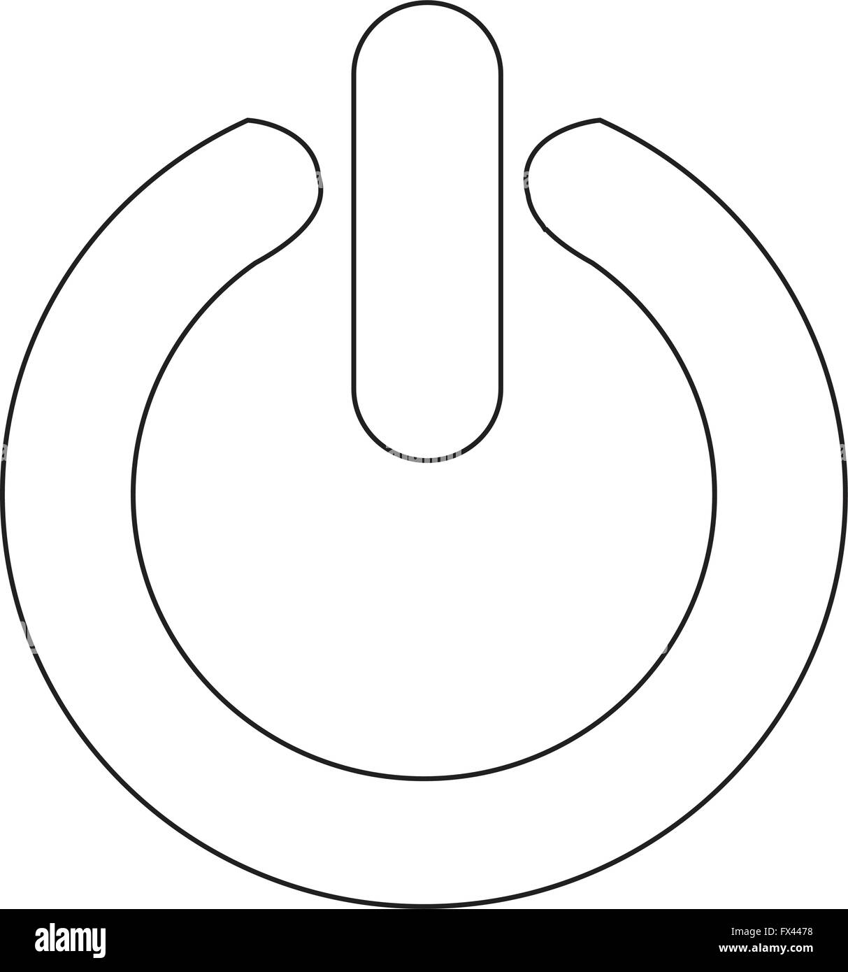 On off switch illustration Black and White Stock Photos & Images - Alamy