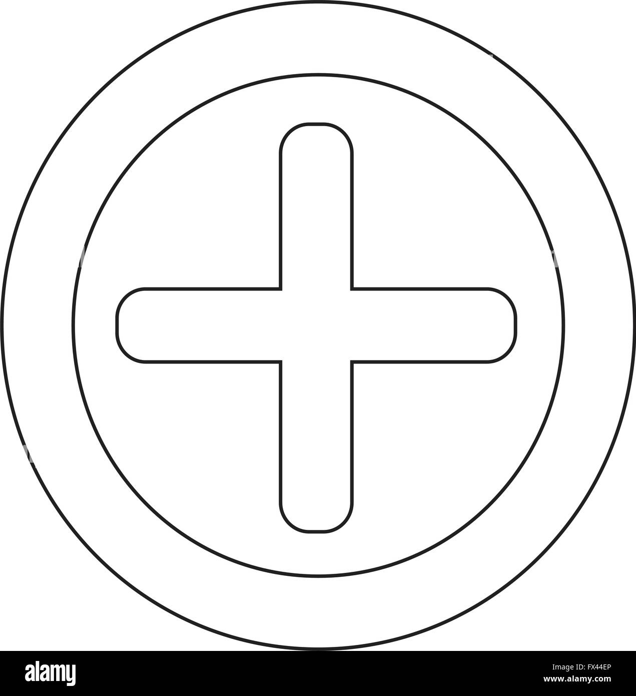 Additional plus Icon symbol Illustration design Stock Vector Image ...