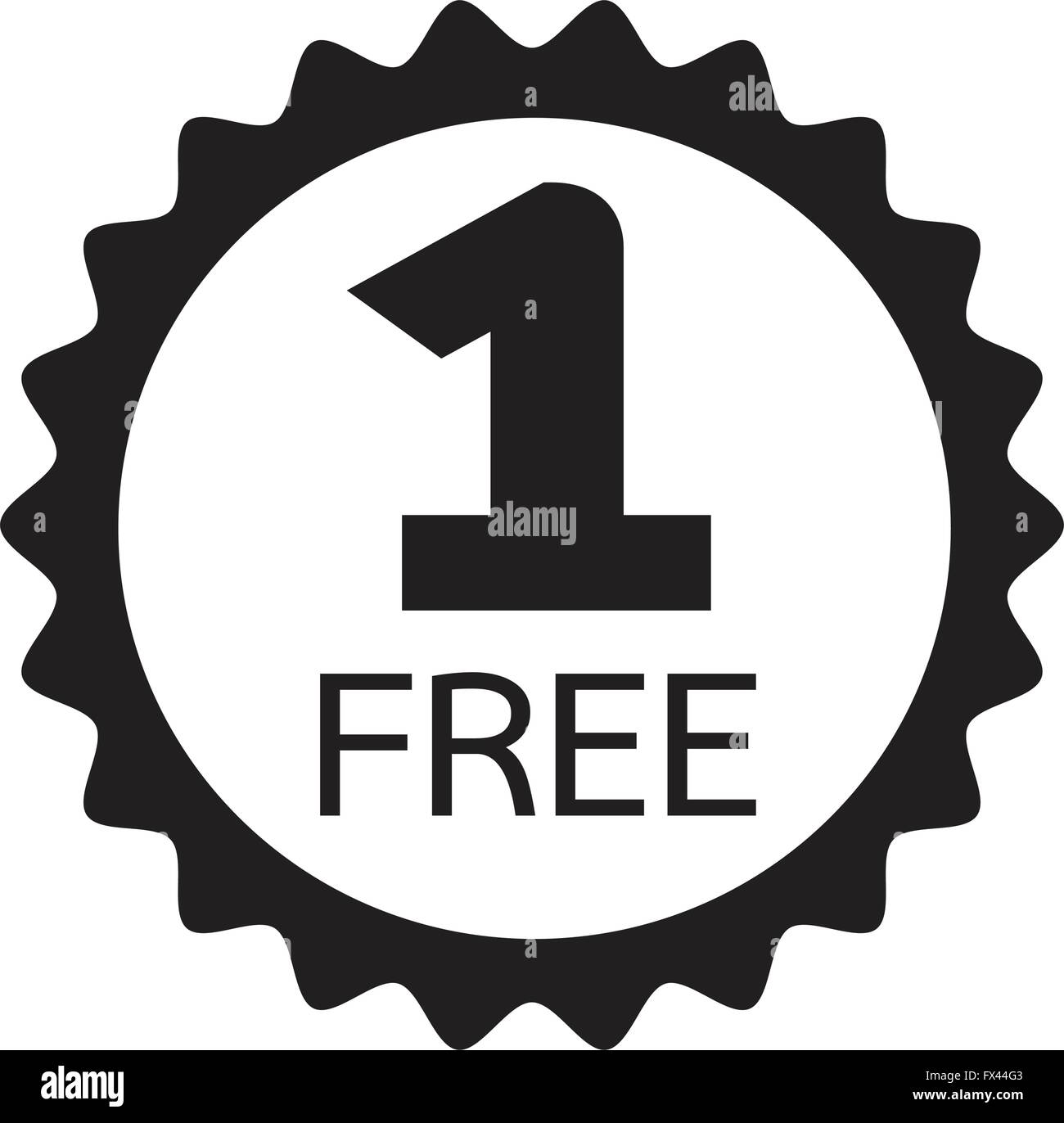 Buy one get one free Icon symbol Illustration design Stock Vector Image ...