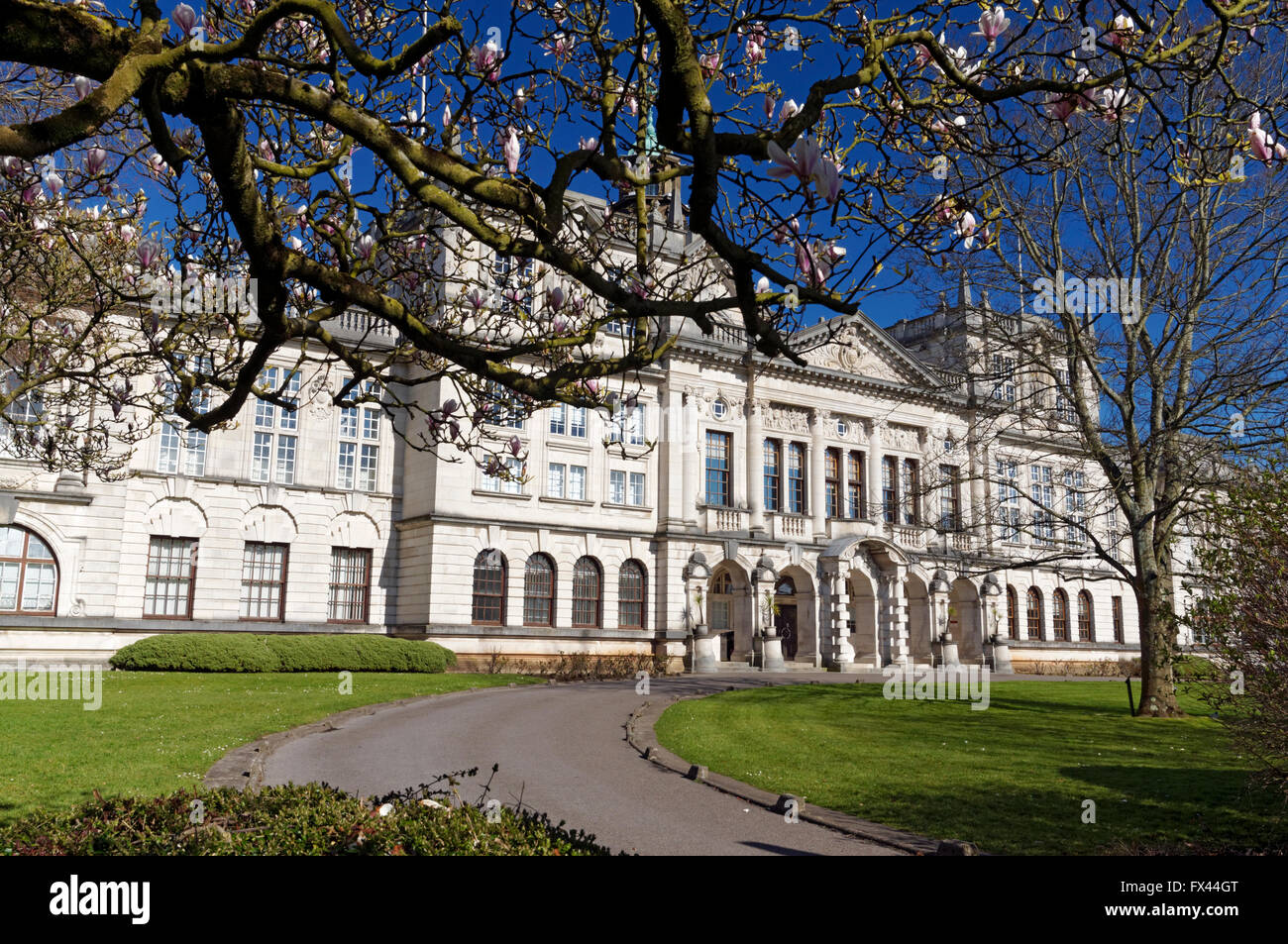 Cardiff university building Cathays Park, Cardiff, South Wales Stock ...