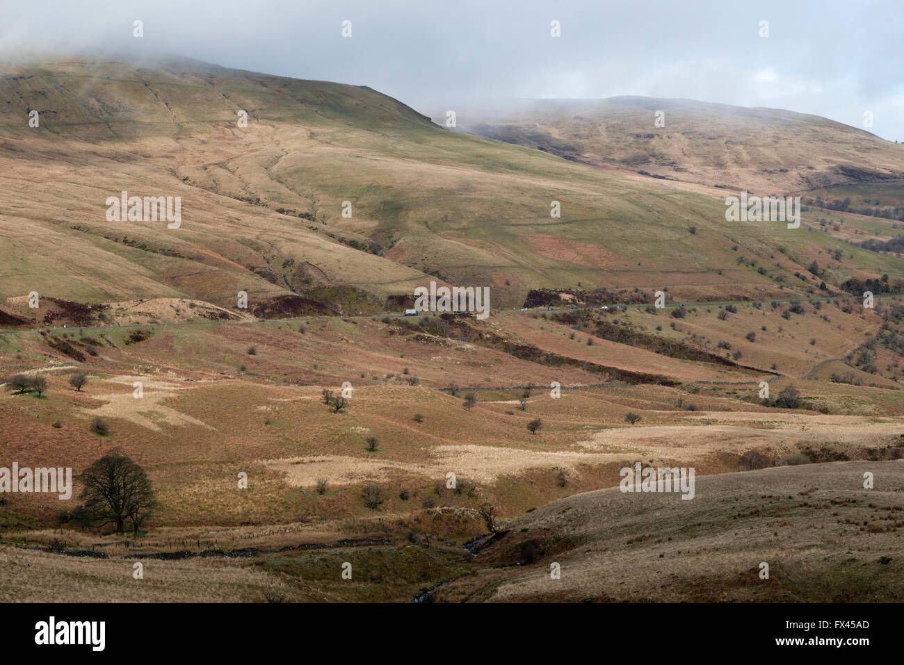 The A470 at Glyn Tarell, Brecon Beacons, Wales, UK Stock Photo - Alamy