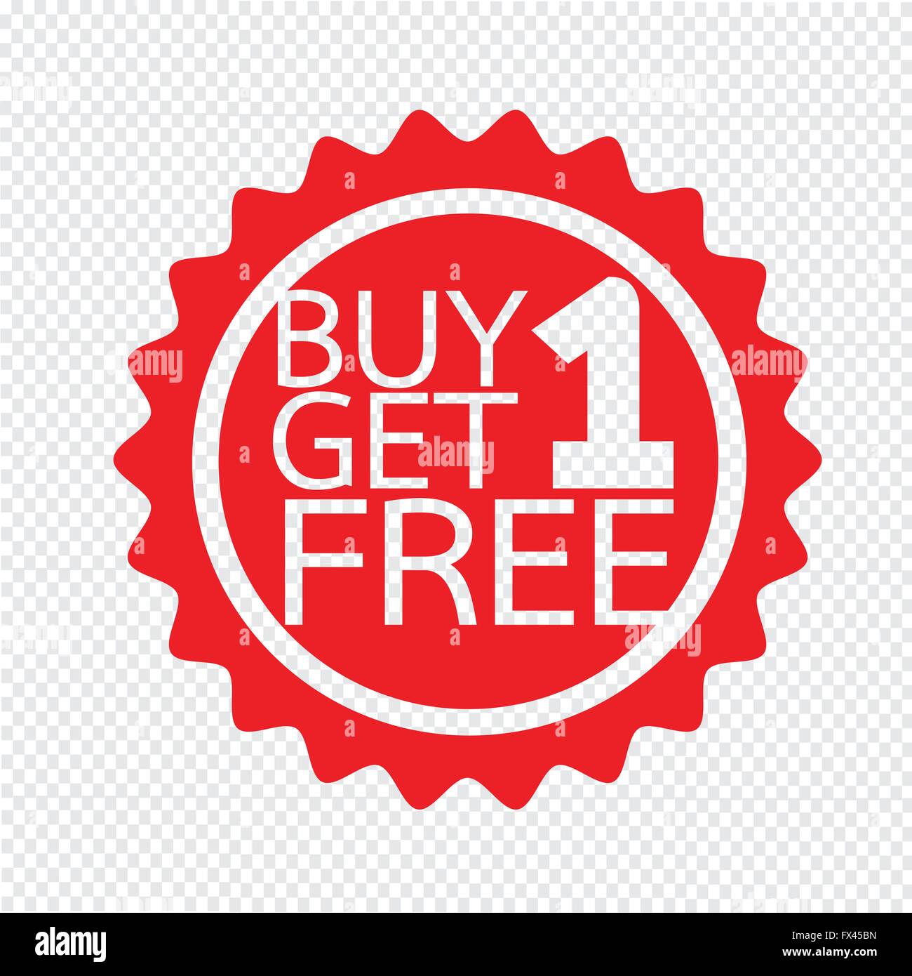 Buy one get one free Icon symbol Illustration design Stock Vector Image ...