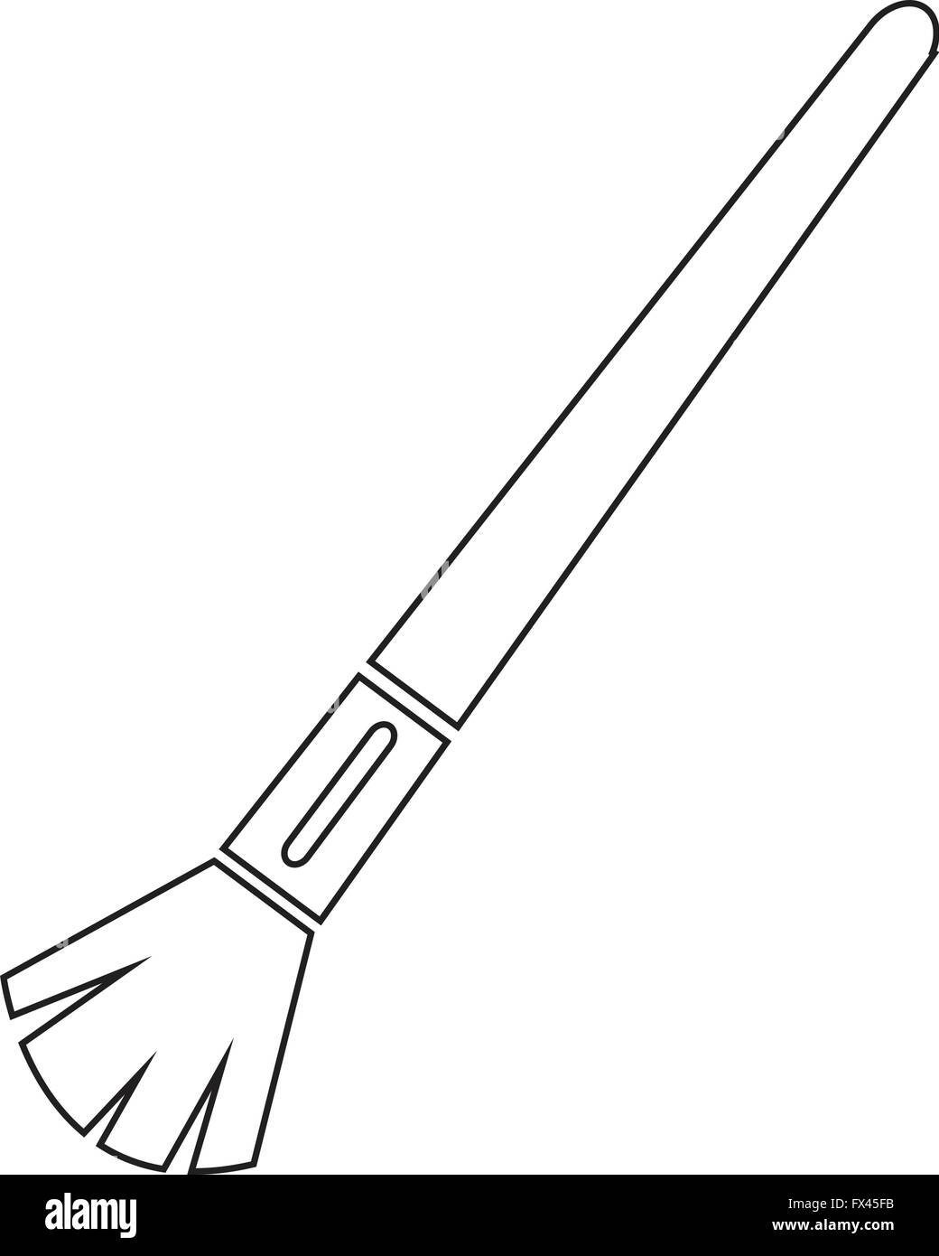 Cosmetic equipment powder brush Black and White Stock Photos & Images ...