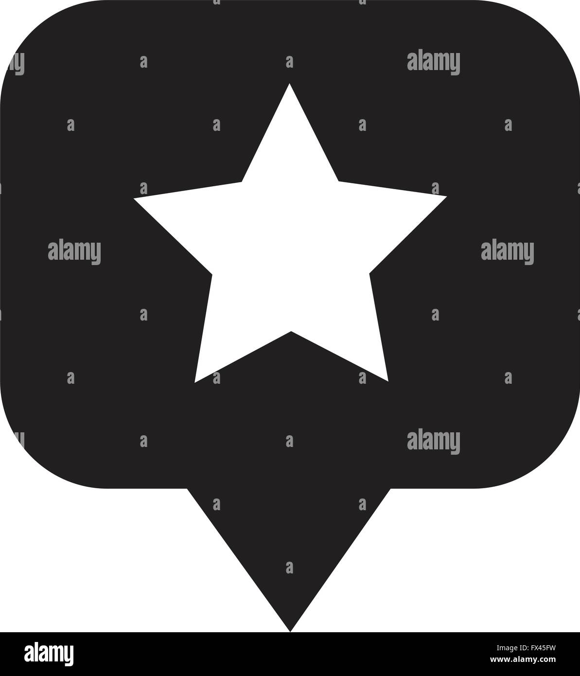Speech Bubble star icon Illustration symbol design Stock Vector Image ...