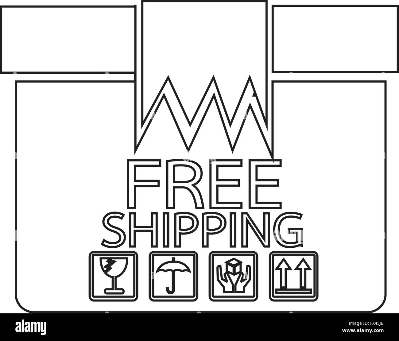 Side up shipping label Stock Vector Images - Alamy
