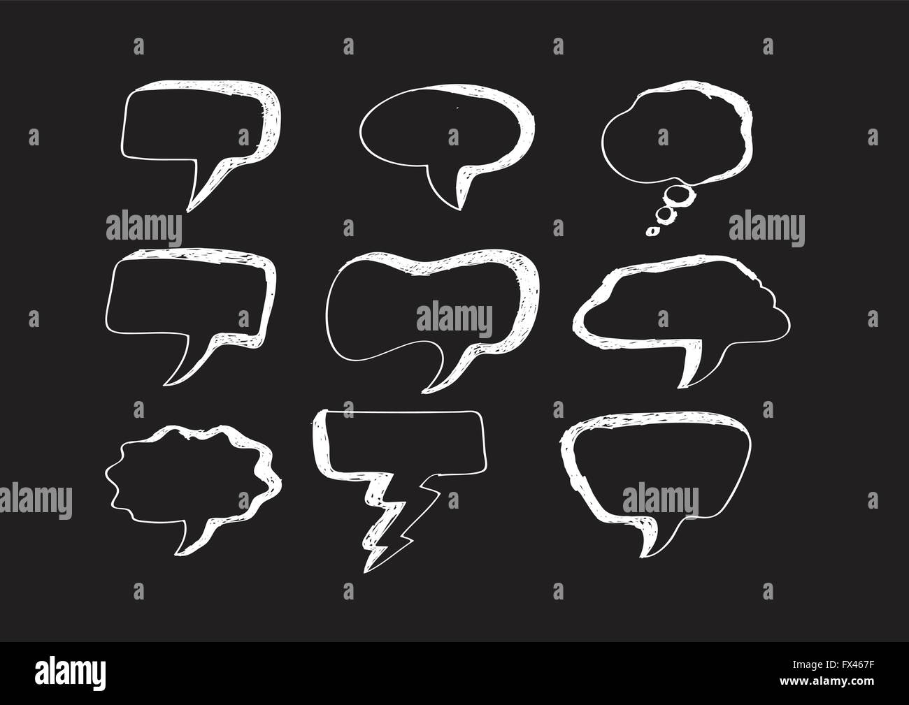 Speech Bubble Sketch hand drawn bubble speech Stock Vector Image & Art ...