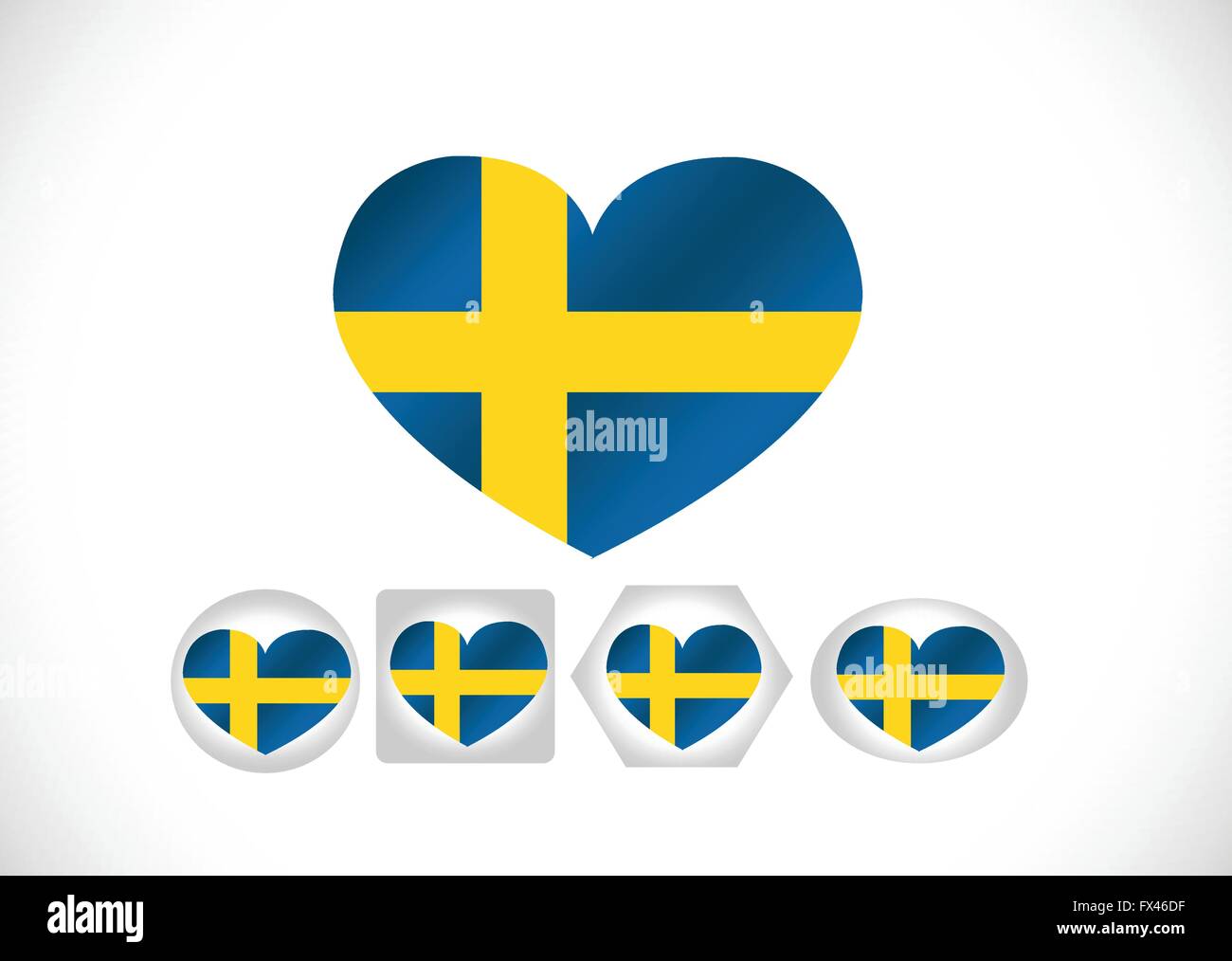 Sweden Flag themes idea design in illustration Stock Vector Image & Art ...