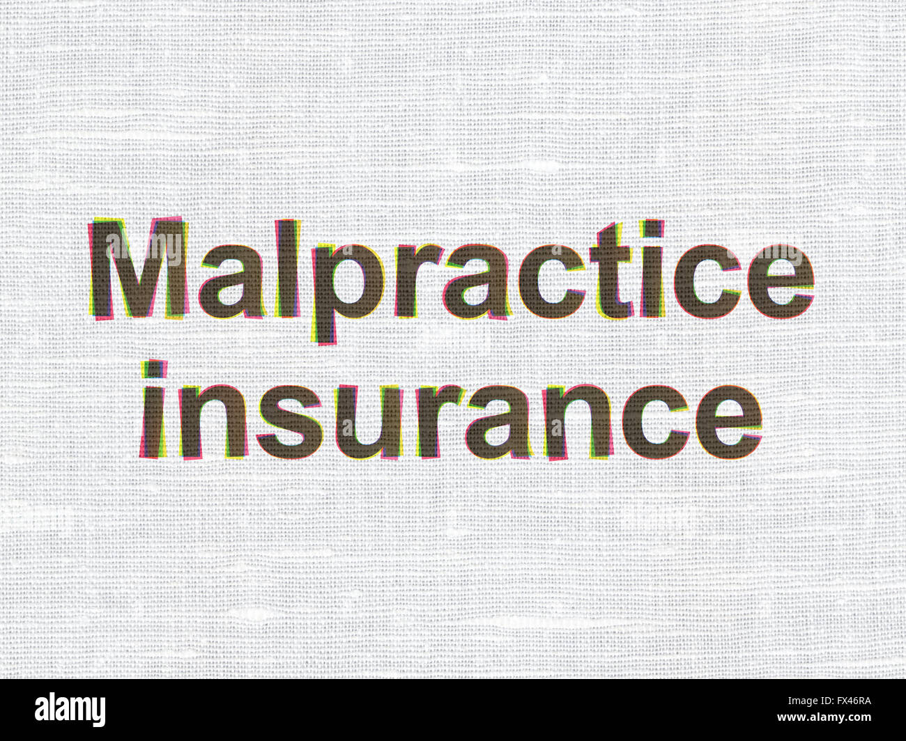Insurance concept: Malpractice Insurance on fabric texture background ...