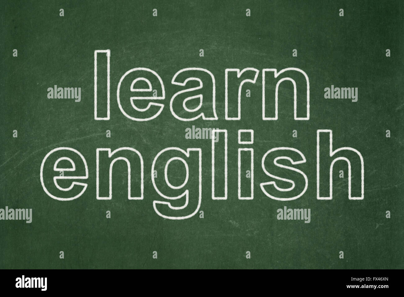 Studying concept: Learn English on chalkboard background Stock Photo ...