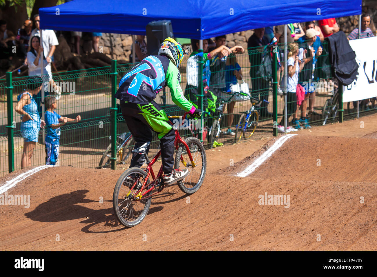 bmx riders in a competition Stock Photo - Alamy