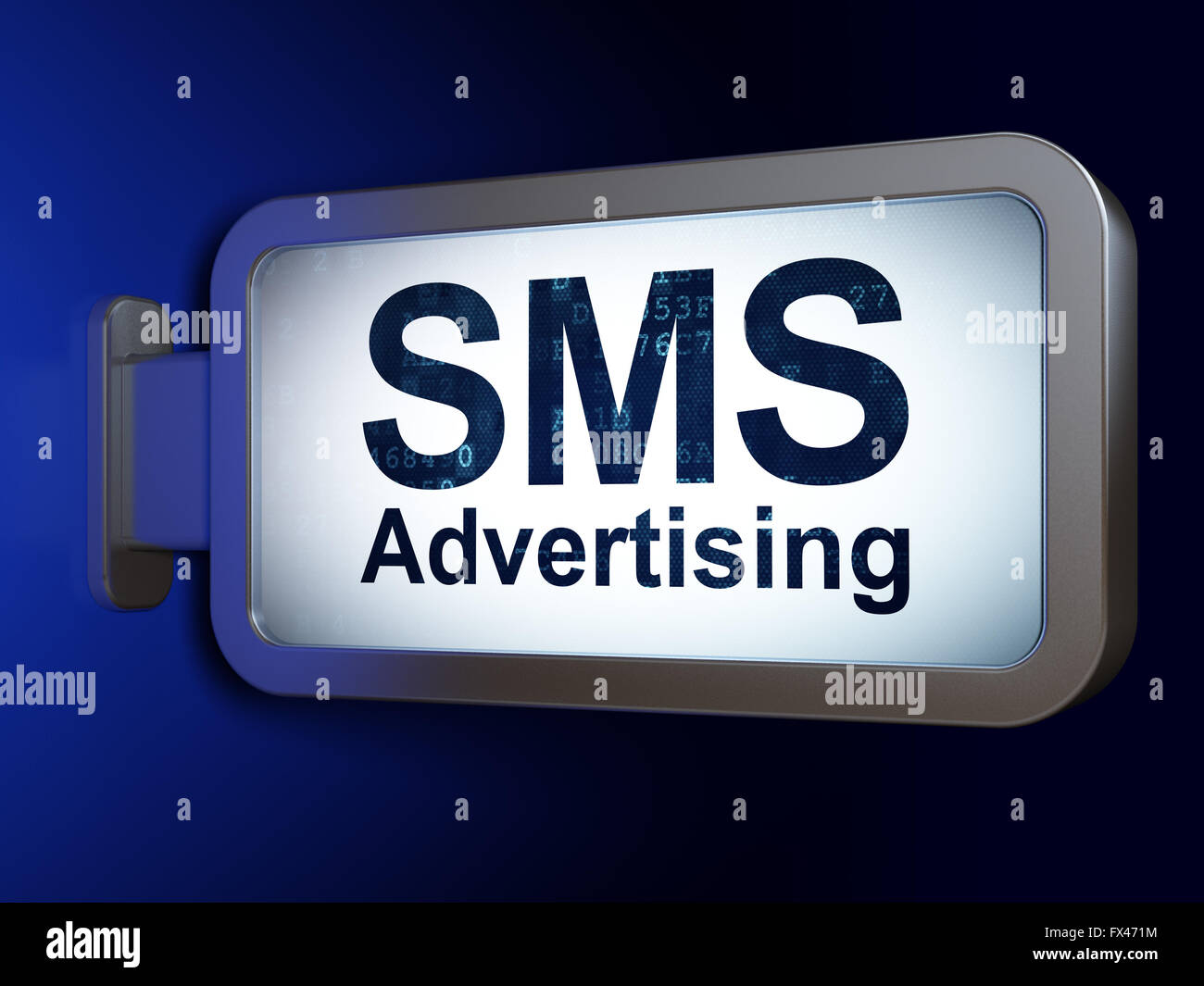 Marketing concept: SMS Advertising on billboard background Stock Photo ...