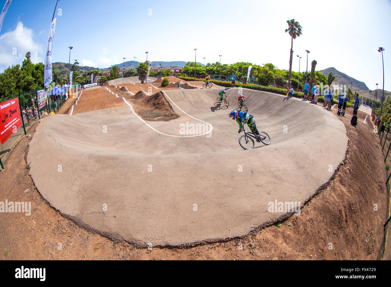 bmx riders in a competition Stock Photo - Alamy