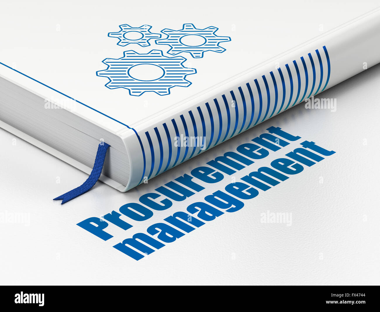 Finance concept: book Gears, Procurement Management on white background ...
