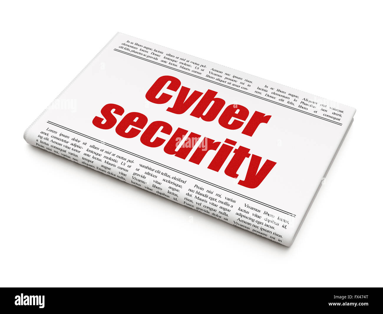 Security concept: newspaper headline Cyber Security Stock Photo - Alamy
