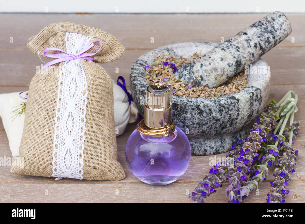Lavender flowers spa Stock Photo - Alamy