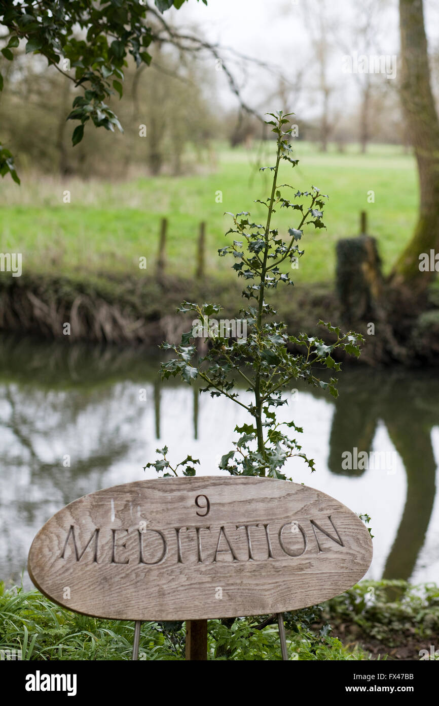 Meditation signage hi-res stock photography and images - Alamy
